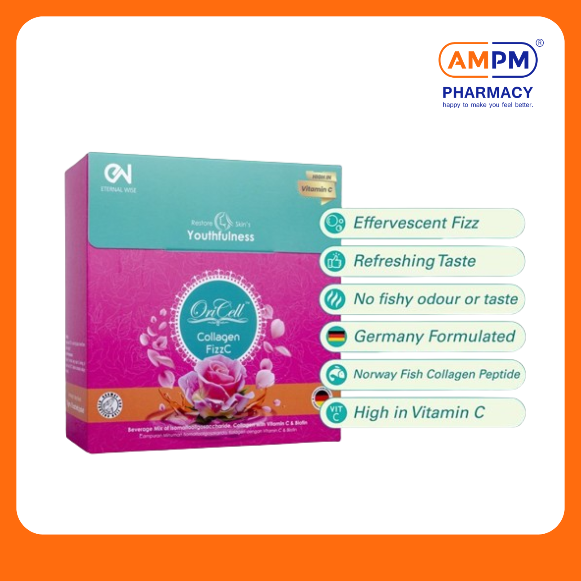 ORICELL Collagen Fizz C Sachet (15's) – AM PM Pharmacy eStore
