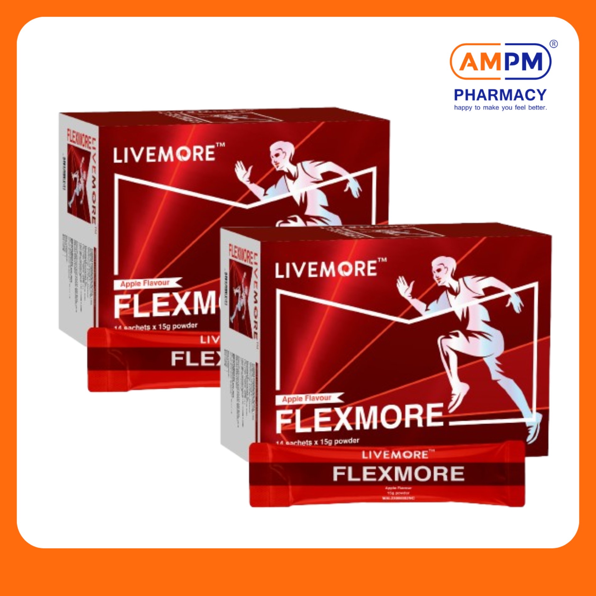 LIVEMORE Flexmore Pow (Apple) 15g (14's x 2) – AM PM Pharmacy eStore