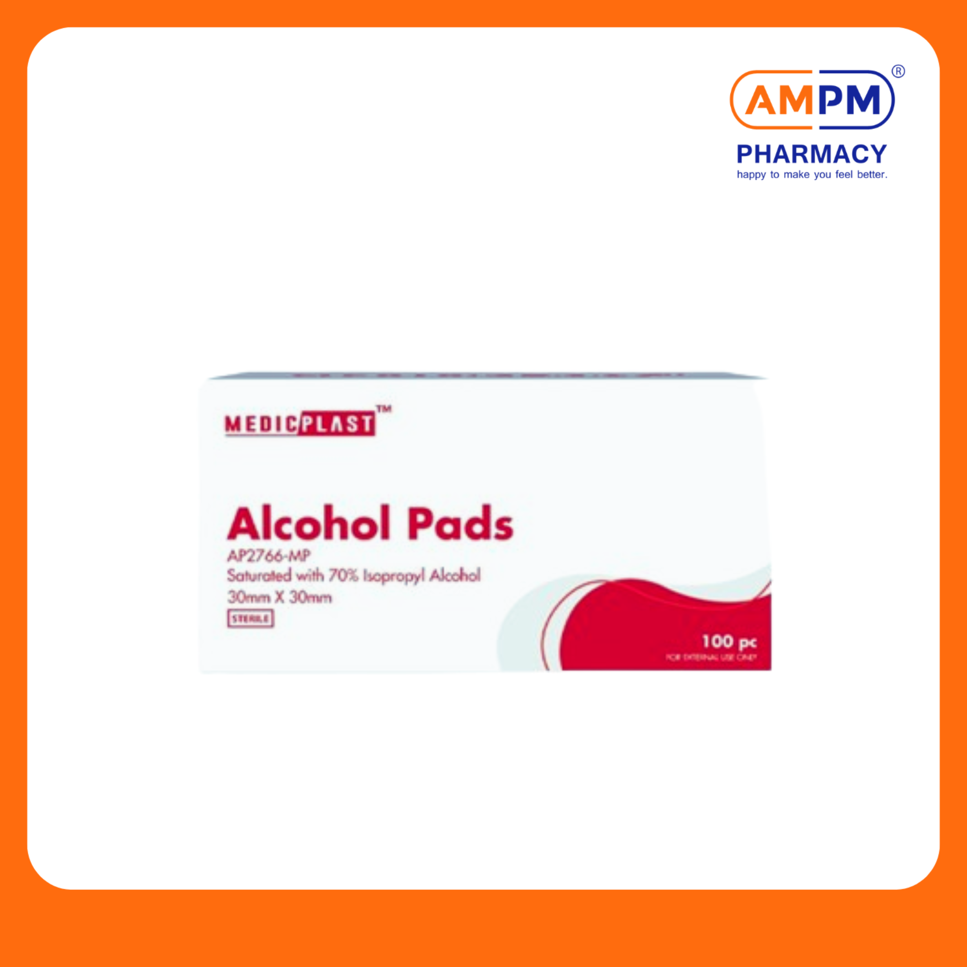 MEDICPLAST 70% Alcohol Pad (100's) – AM PM Pharmacy eStore