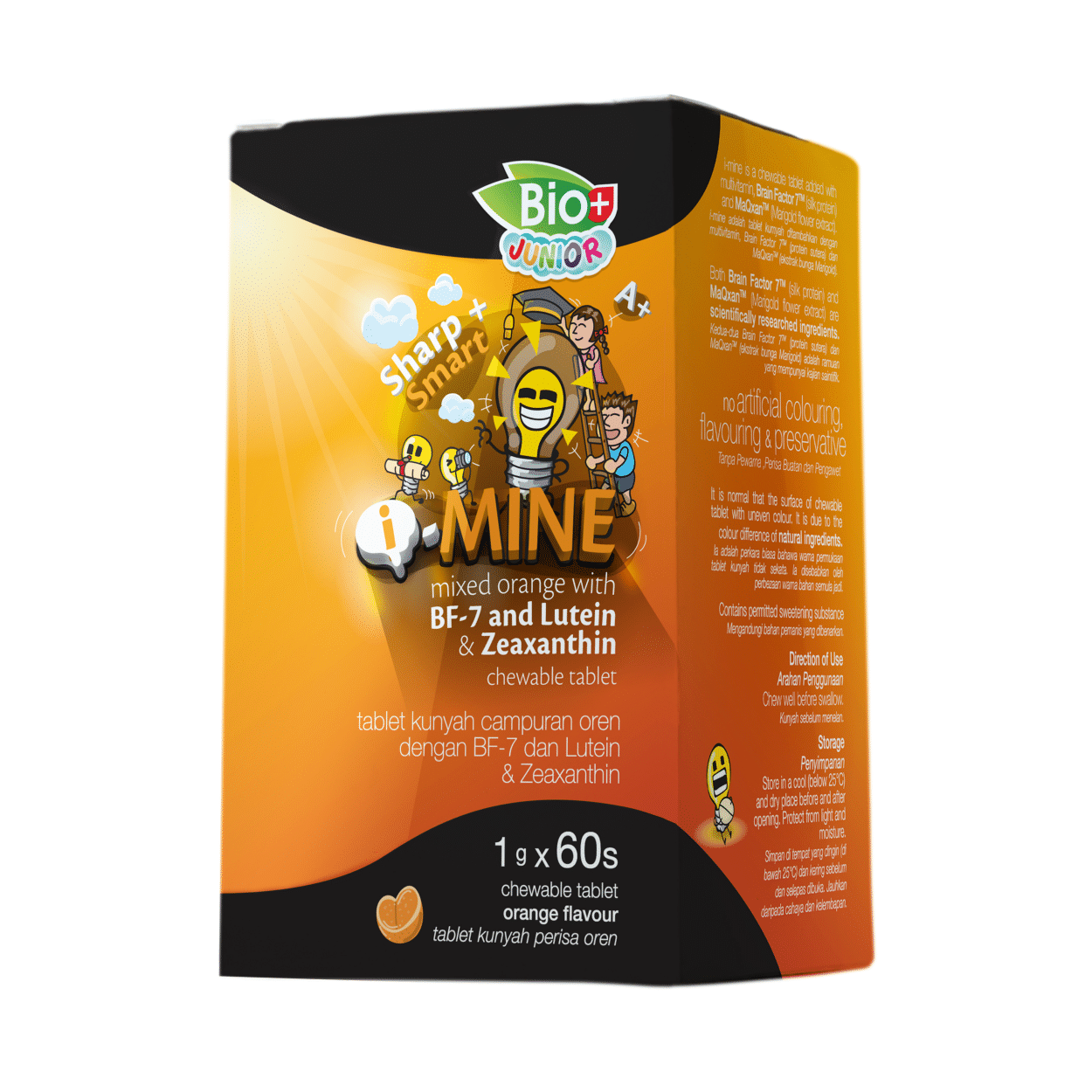 BIO+ JUNIOR I-MINE MIXED ORANGE WITH MULTIVITAMIN CHEWABLE TABLET 60's ...