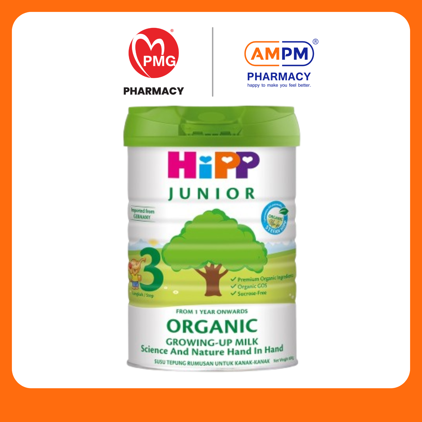 HIPP - Susu Formula Organik HIPP JUNIOR Tahap 3 (1-3 Tahun) 800g – HIP ...