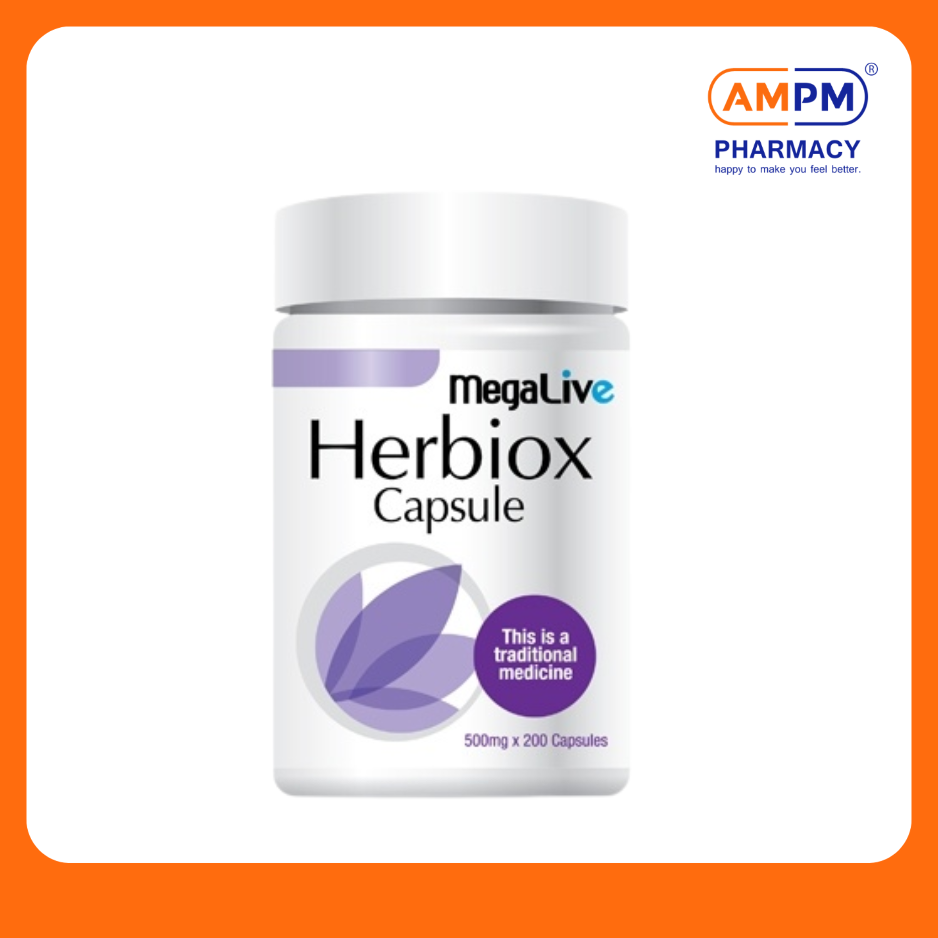 MEGALIVE Herbiox 500mg Cap (200's) – AM PM Pharmacy eStore