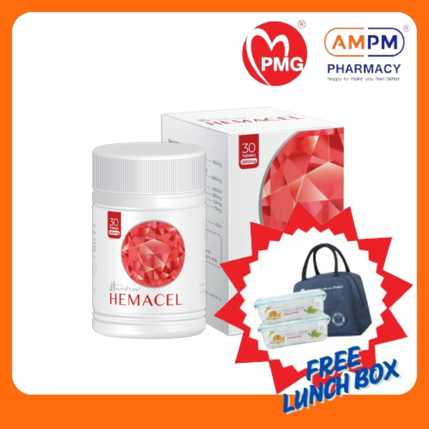 JH NUTRITION Hemacel Forte 1135mg Tab (30's) – AM PM Pharmacy eStore