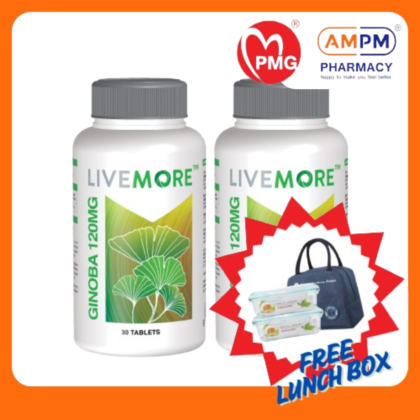LIVEMORE Ginoba 120mg Tab (30's x 2) – AM PM Pharmacy eStore