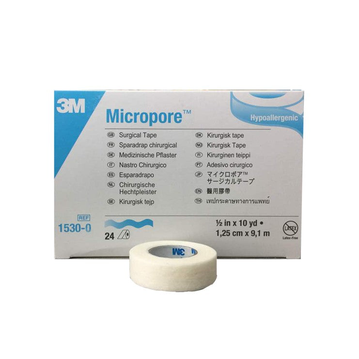 3M MICROPORE 1/2" x 10yd (1530) 24's – AM PM Pharmacy eStore