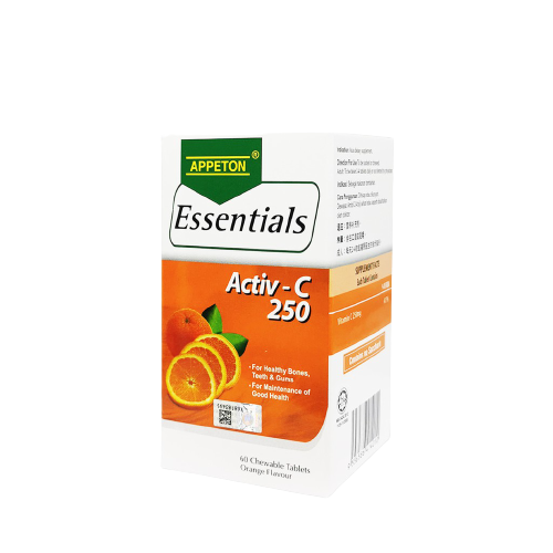 APPETON ESSENTIALS ACTIV-C 250mg (ORANGE) TABLET – AM PM Pharmacy eStore